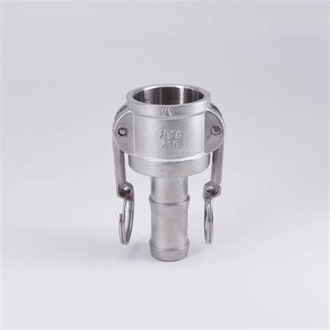 호스테일 바브 X 소켓 C타입 캠락 빠른 연결 해제 커플링 304316 스테인리스강 캠 그루브 호스 펌프용 홈브루 34 1 12파이프 피팅