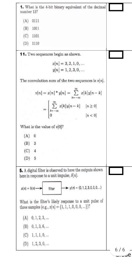 Solved 1 What Is The 4 Bit Binary Equivalent Of The Decimal