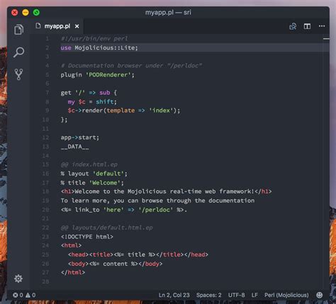 Mojolicious Visual Studio Marketplace