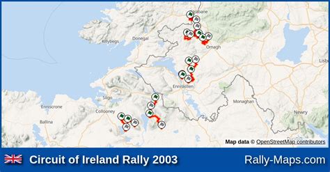 Maps Circuit Of Ireland Rally 2003 Itrc Rally