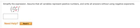 Solved Simplify The Expression Assume That All Variables Chegg