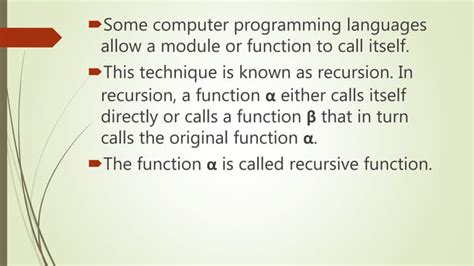 Recursion Ppt