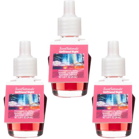 Scentsationals Fragrance Oil Plug In Air Freshener Refills 3 Pack