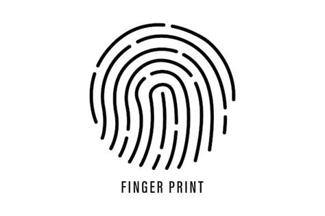 Premium Vector Touch Id Symbol Sign Finger Print Vector Icon