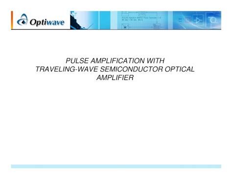 Pdf Semiconductor Optical Amplifier Dokumentips