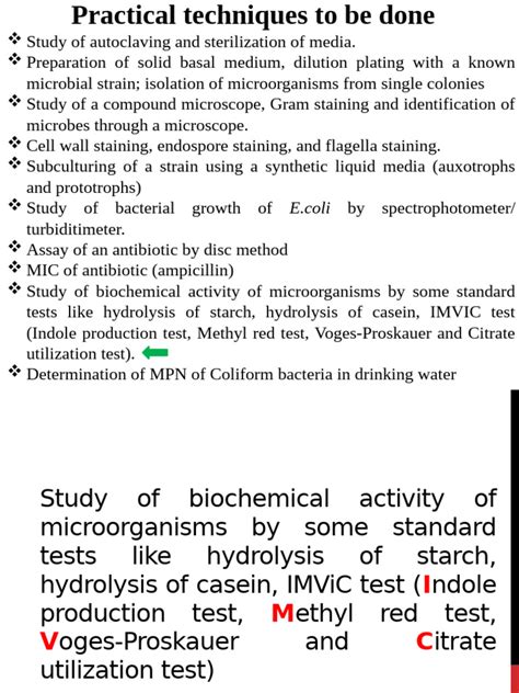 Microbial Biochemical Testing Techniques Pdf Glucose Escherichia Coli