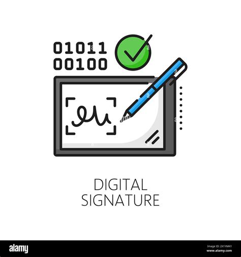 Digital Signature Biometric Identification Recognition Or Verification Icon Isolated Vector
