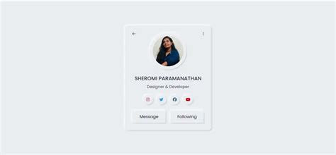 Sheromi Paramanathan On Linkedin Profilecard Design Uiux Webdevelopment Html Css