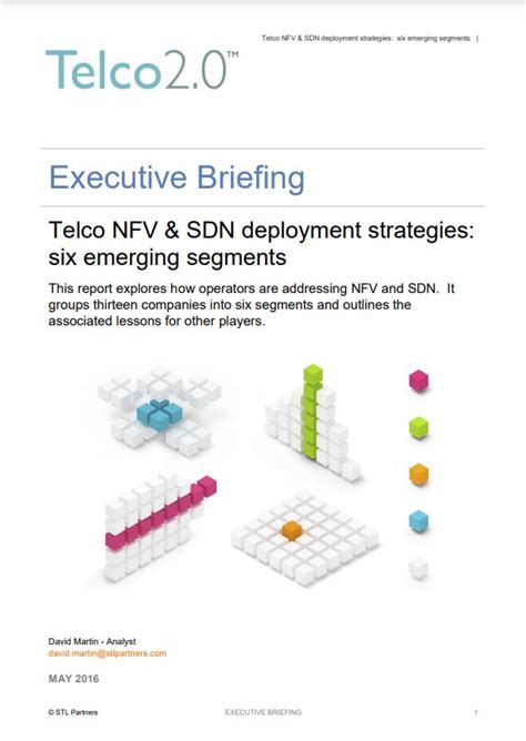 Telco Nfv And Sdn Deployment Strategies Six Emerging Segments Stl Partners