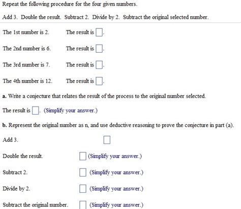 solved repeat the following procedure for the four given