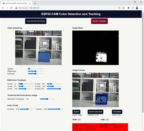 Esp32 Cam Web Server With Opencvjs Color Detection And Tracking