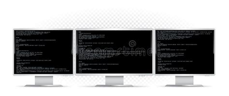Triple Monitor Stock Illustrations 153 Triple Monitor Stock
