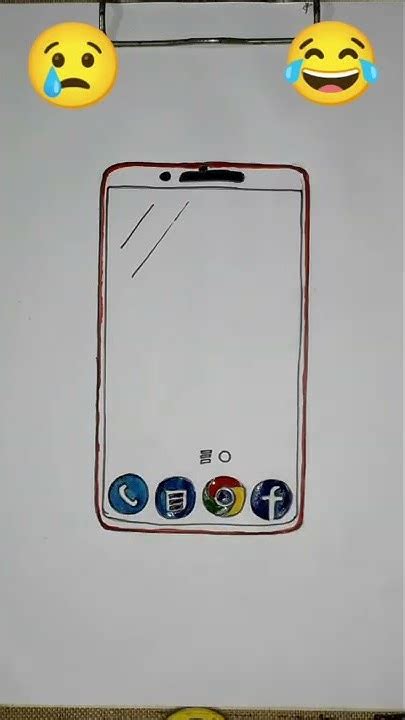 📱🥺how To Draw Mobile Phone Easy😂🤣 Easy Phone Drawing And Colour