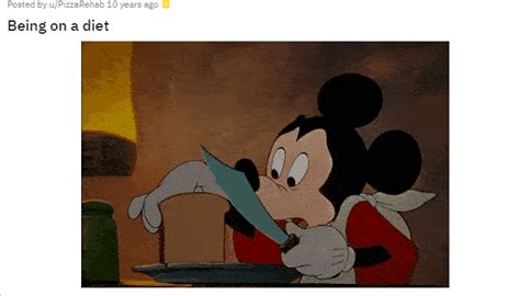 Being On A Diet Mickey Mouse Slicing Bread Thinly Know Your Meme