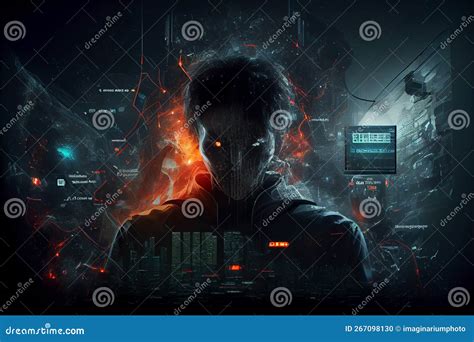 Hacker Attacking System And Computer Security Is Under Attack Stock Illustration Illustration