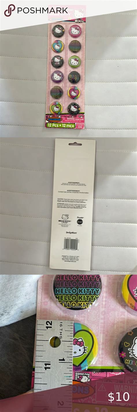 Hello Kitty Buttons 12 Pieces Hello Kitty Kitty Piecings