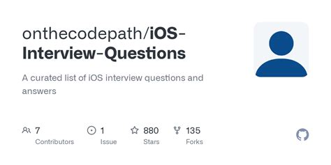 Github Onthecodepathios Interview Questions A Curated List Of Ios