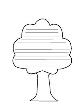 Tree Writing Paper Printable Template Tree Writing Practice TPT