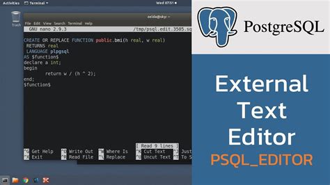 สอน Postgresql การใช้ External Text Editor ใน Psql Command Line Youtube