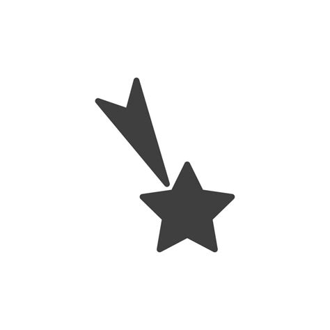 Vector Sign Of The Shooting Star Symbol Is Isolated On A White