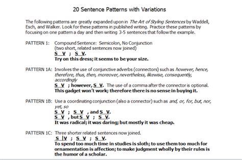 EditTip Sentence Structure And Styling Sentences JeriWB Word Bank Sentences Sentence
