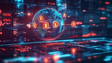 Futuristic Ai Powered Digital Interface Showcasing Global Financial