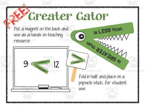 Alligator Math Activity By Teach Simple