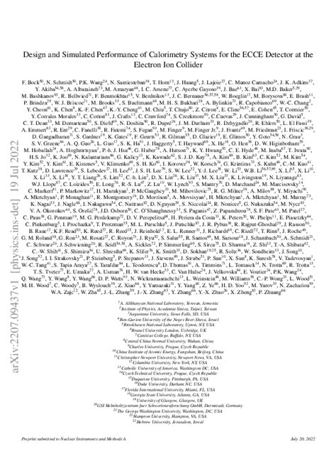 Pdf Design And Simulated Performance Of Calorimetry Systems For The Ecce Detector At The