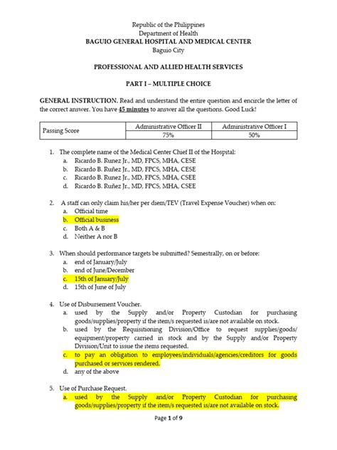 Technical Exam For Administrative Officer Ii 05272020 Pdf Control Key Keyboard Shortcut