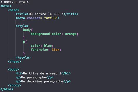 où écrire le css