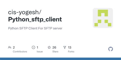 GitHub Cis Yogesh Python Sftp Client Python SFTP Client For SFTP Server