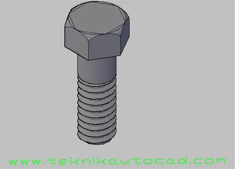Cara Membuat Menggambar Baut D Di AutoCAD