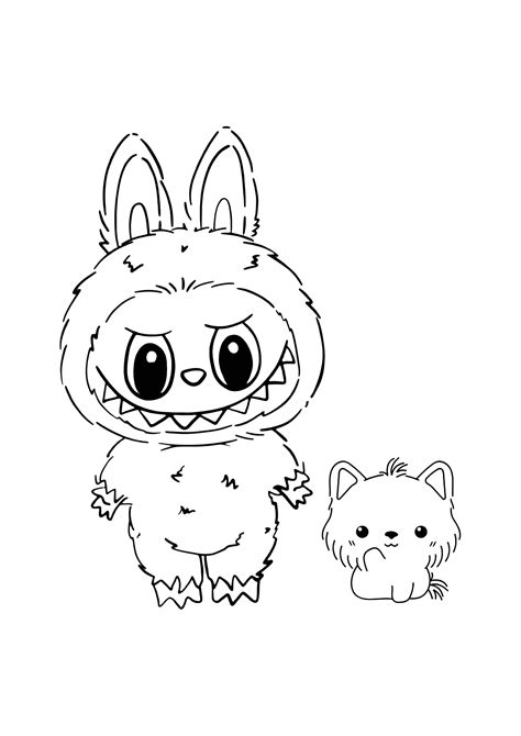 Раскраски Лабубу распечатать бесплатно Happybrushes