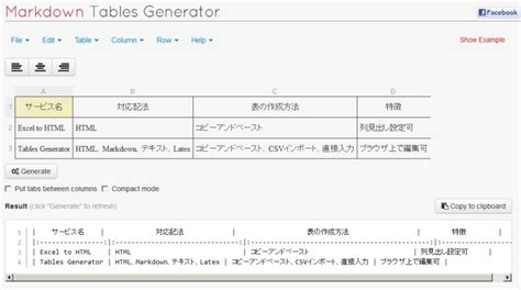 ブログの表作成にtables Generatorが便利！excelからmarkdown・html・テキストへ簡単変換できる ちょろげ日記