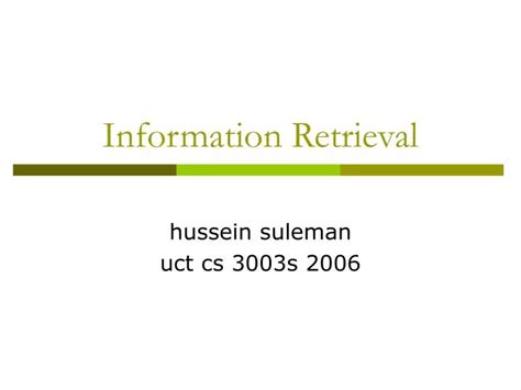 Ppt Information Retrieval Powerpoint Presentation Free Download Id