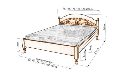 Чертежи односпальной кровати из дерева