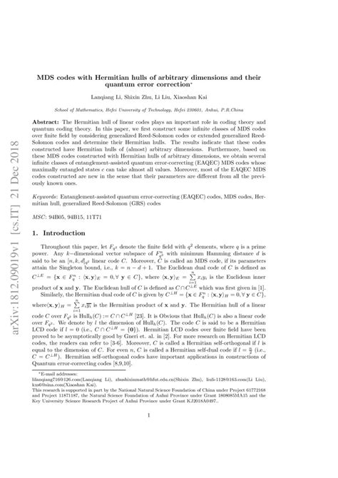 Mds Codes With Hermitian Hulls Of Arbitrary Dimensions And Their