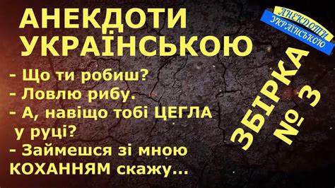 АНЕКДОТИ УКРАЇНСЬКОЮ ЗБІРКА № 3 НАЙКРАЩИХ анекдотів по українськи Сучасний український гумор