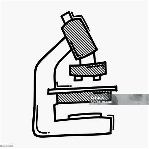 현미경 낙서 벡터 아이콘 그리기 스케치 일러스트레이션 손 그린 선 Eps10 과학에 대한 스톡 벡터 아트 및 기타 이미지 과학 교육 그리기 Istock