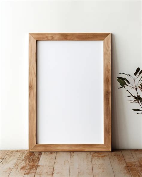 Premium Ai Image Wood Empty Frame Mockup