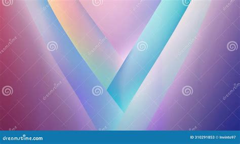 Wavy Holographic Color Gradient Layers Abstract Layered Shapes Stock Illustration