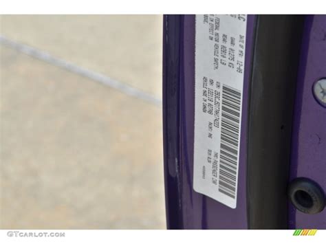 2010 Challenger Color Code Phg For Plum Crazy Purple Pearl Photo 61875771