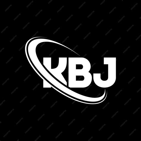 Kbj 로고 Kbj 글자 Kbj 글자의 로고 디자인 이니셜 Kbj 로그와 원과 대문자 모노그램 로고 기술 비즈니스 및 부동산 브랜드를 위한 Kbj 타이포그래피 프리미엄 벡터