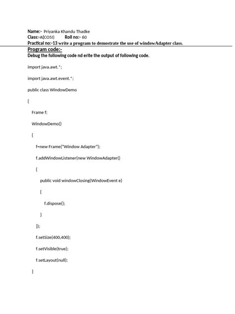 Javapractical13 Pdf Systems Architecture Computer Engineering