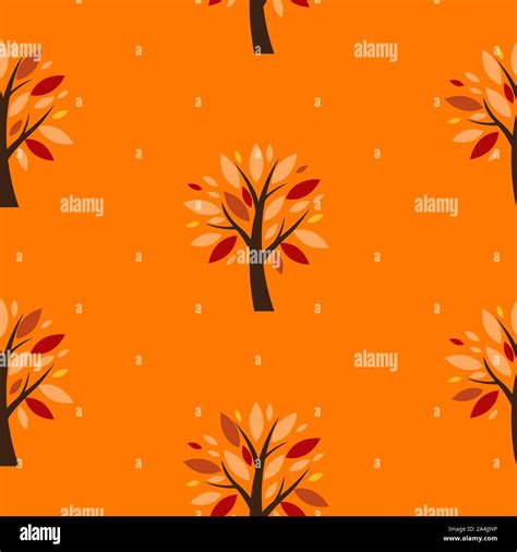 Abstract Vector Tree Seamless Pattern Background Illustration Stock Vector Image Art Alamy