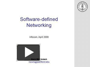 Software Defined Networking Presentation Free To Download