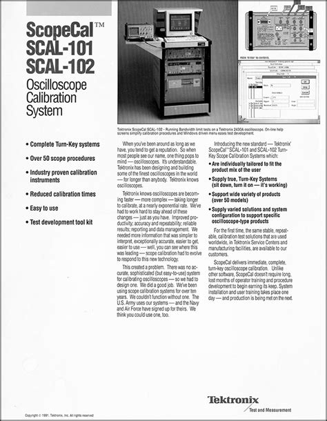 Oscilloscope Calibration Workstations