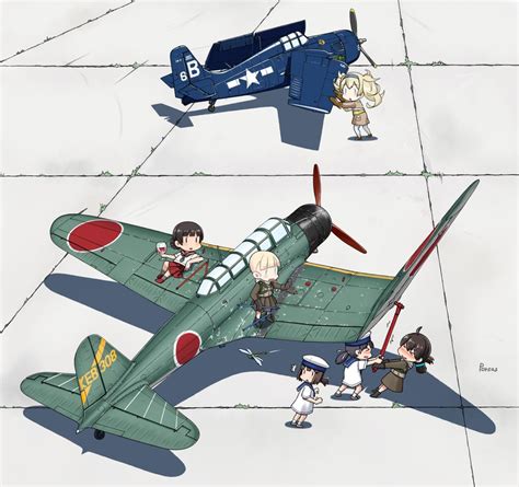 Fairy Gambier Bay Kasuga Maru Hiburi Daitou And More Kantai Collection Drawn By