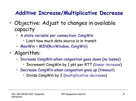 Ppt Transport Layer Tcp Congestion Control And Buffer Management Powerpoint Presentation Id