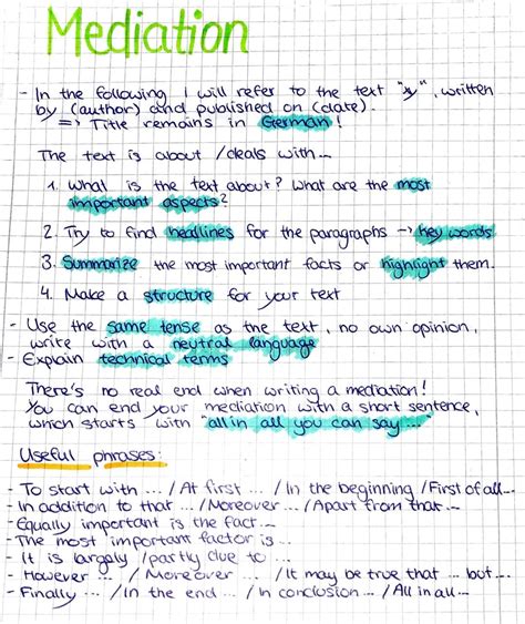 Einfach Erklärt How To Write A Mediation Examples And Exercises